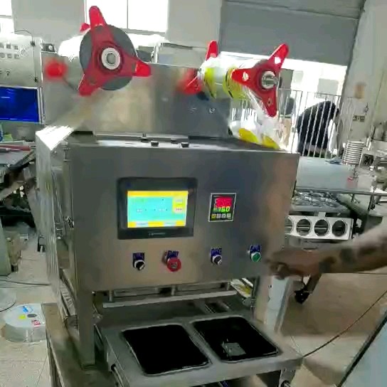 Russia Custom New Type Map Tray Sealer / Modified Atmosphere Cooked ...