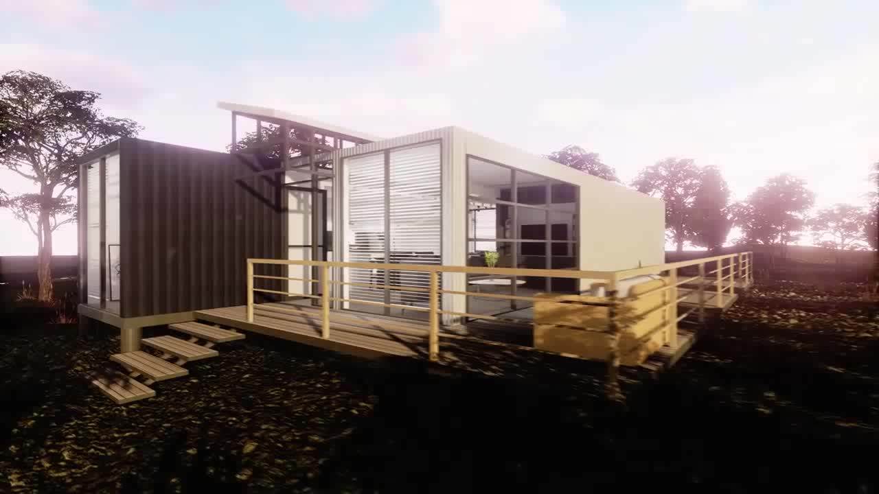 4*20ft Iso Shipping Container Home Prefab House Luxury Villa - Buy ...