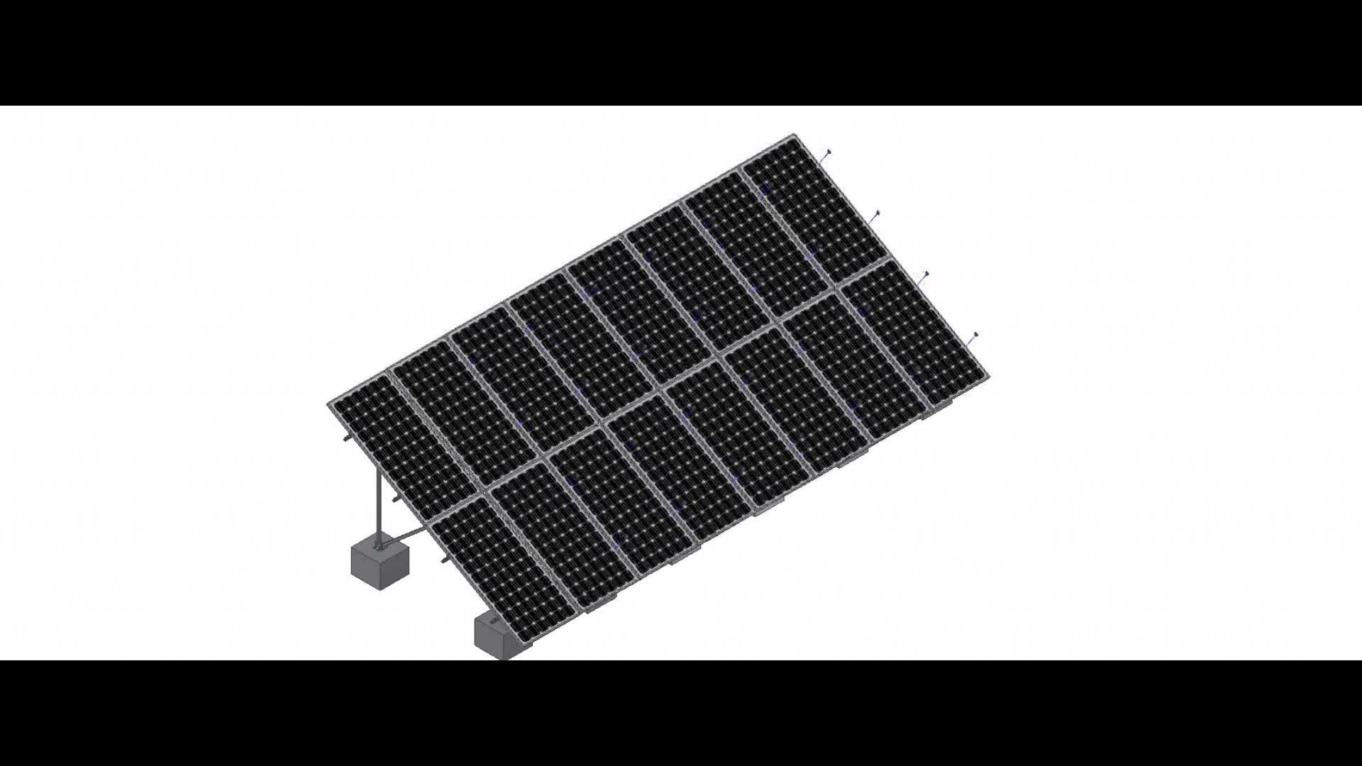 Aluminum Solar Ground Racking Structure System Installation To Support ...