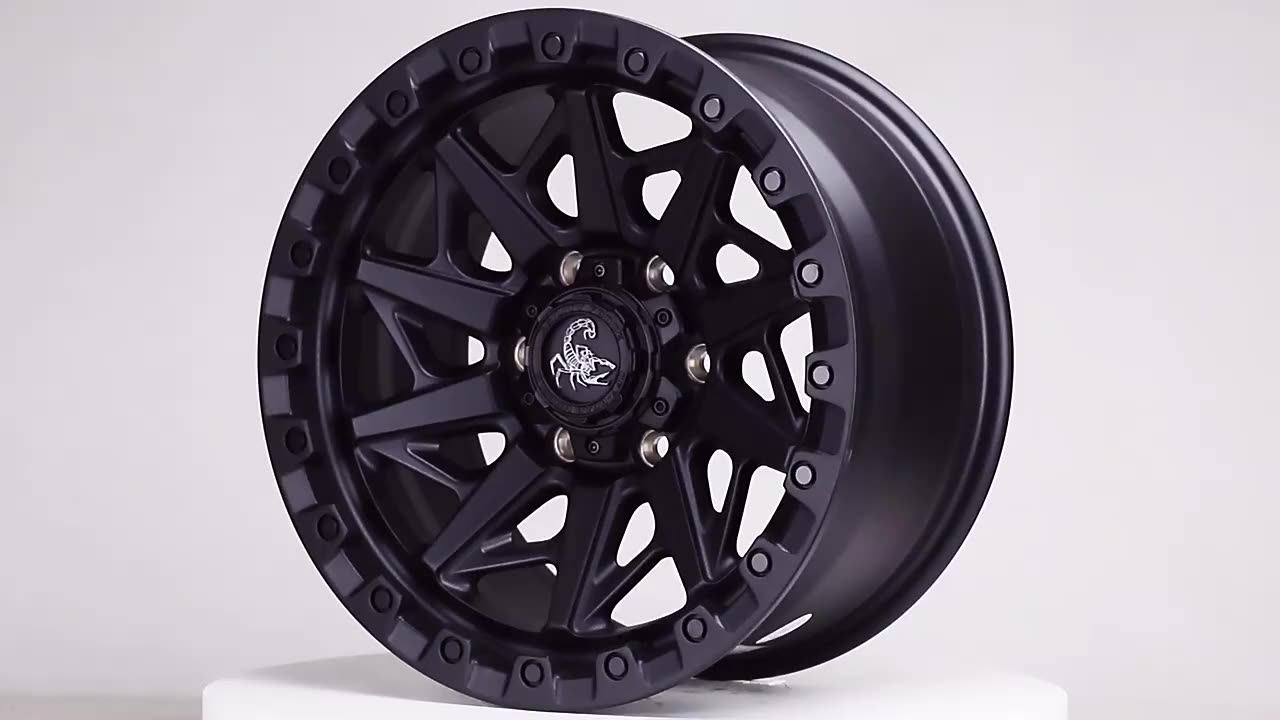 New Style Inner Beadlock Matte Black Grip Wheels 4x4 Casting Wheels Mag ...
