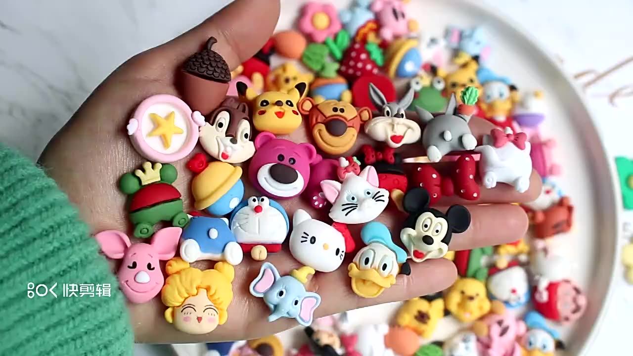 Wholesale Kawaii Cartoon Characters Flatback Resin Charm Head Butt Flat ...