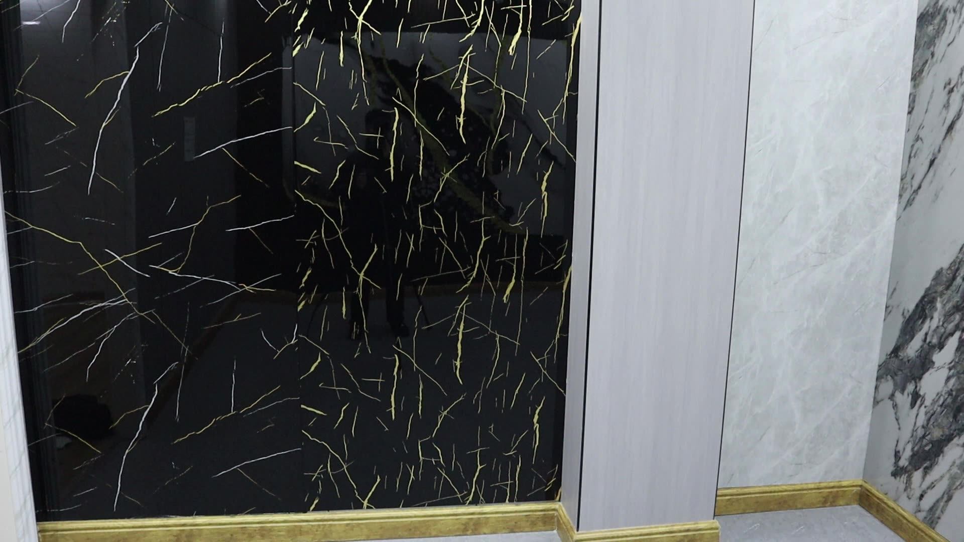 Modern Design Uv Coated Pvc Wall Sheet Waterproof Marble Panels For ...