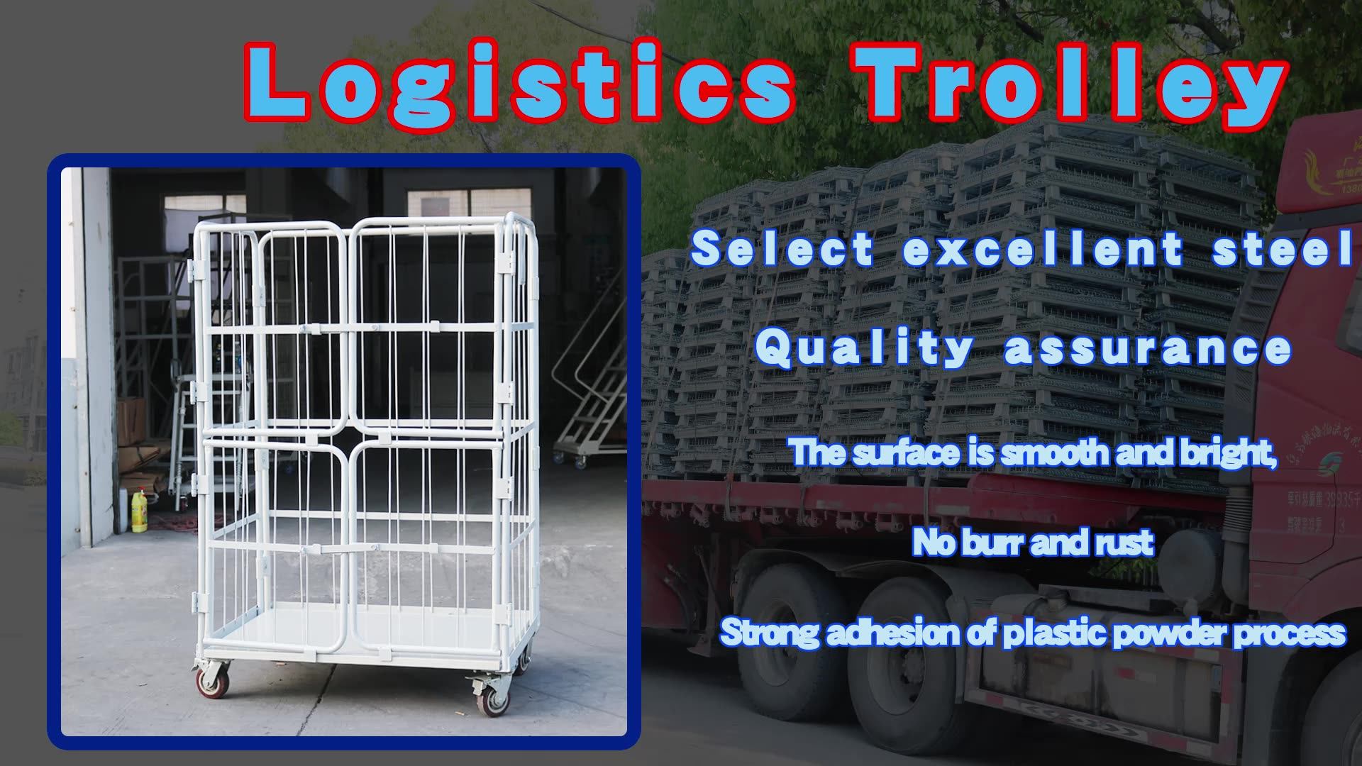 4 Universal Wheel Logistics Carts Multifunction Storage Trolley With ...