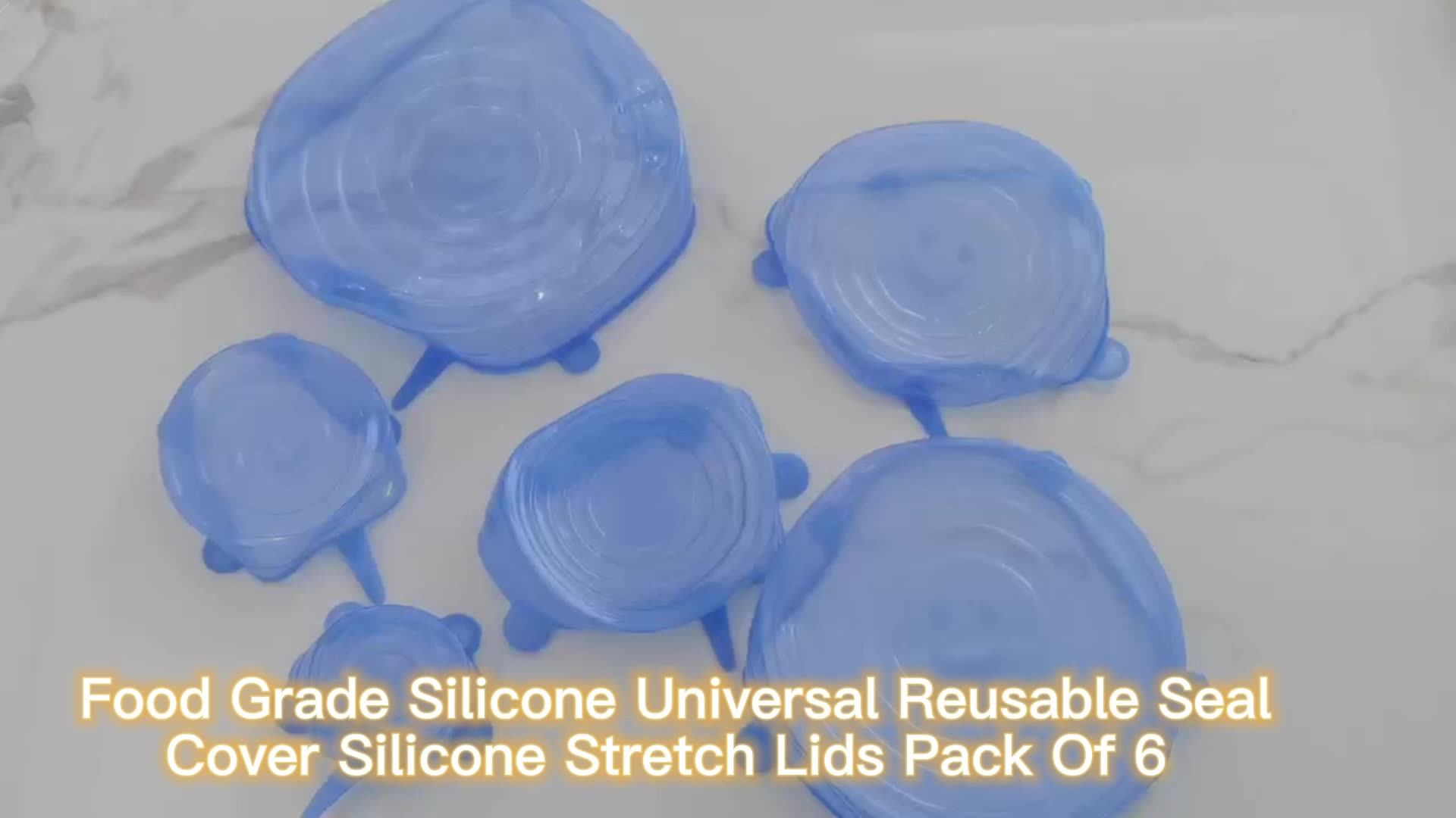 Factory Sale Low Price Blue Food Grade Silicone Universal Reusable Seal ...