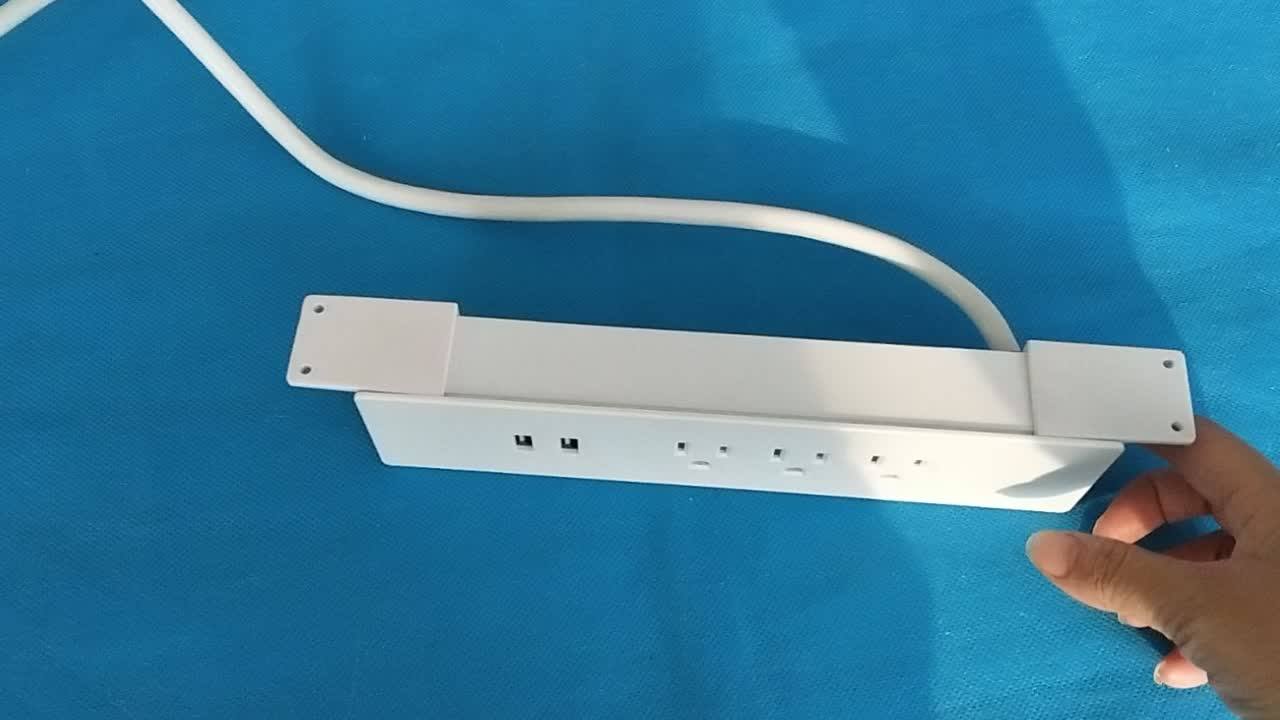 3 Us Mexico Power 2 Usb Under Table Edge Mount Power Strip Outlet ...