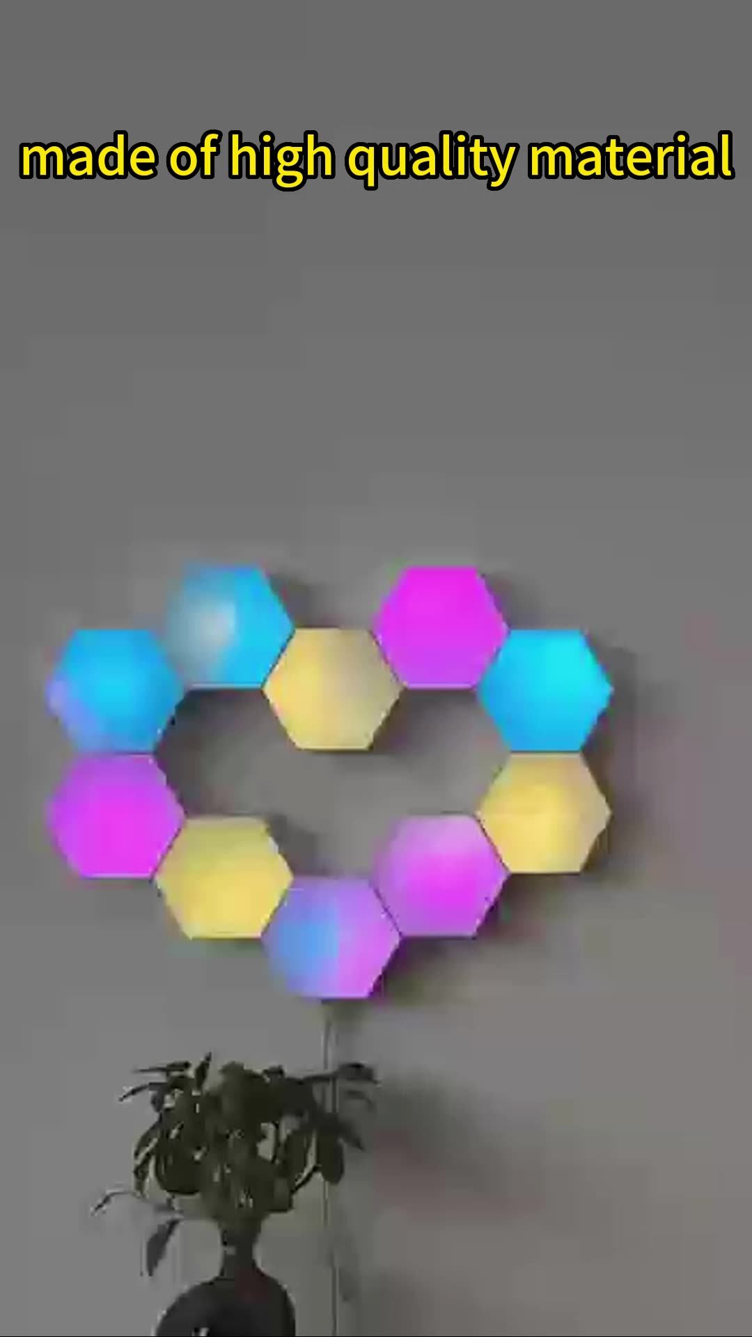 Custom Diy Mood Hexagon Led Lights Magnetic Remote Control Smart Home ...