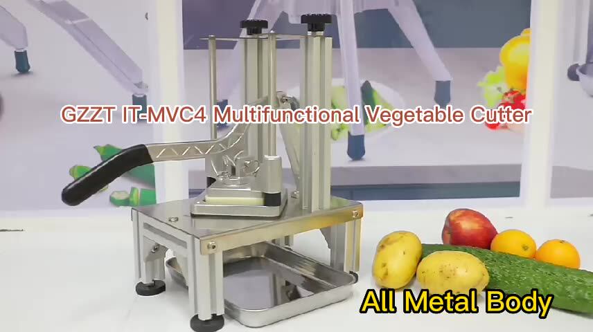 Commercial Stainless Steel 4 Blades Fruit Vegetable Slicer Food Chopper ...