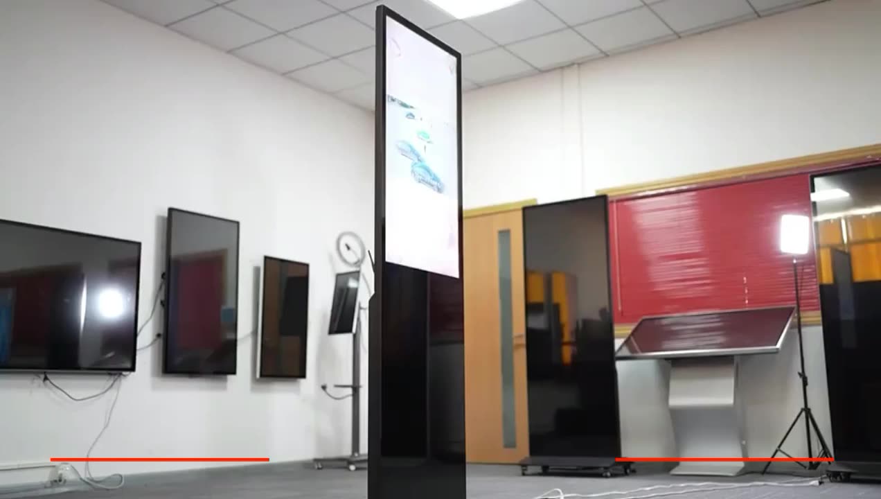 49inch Vertical Monitor Display Digital Signage Machine Information Floor Stand Touch Kiosk ...