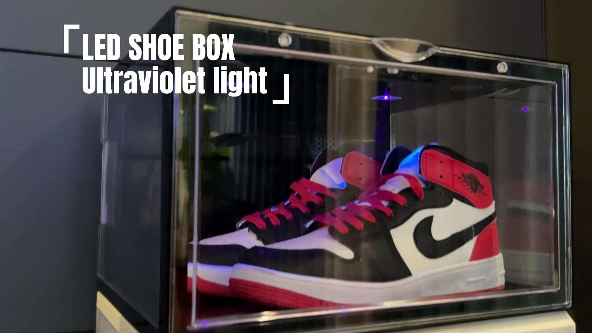 Side Open Plastic Uv Light Shoe Box Sneaker Crates Transparent Shoe Box ...