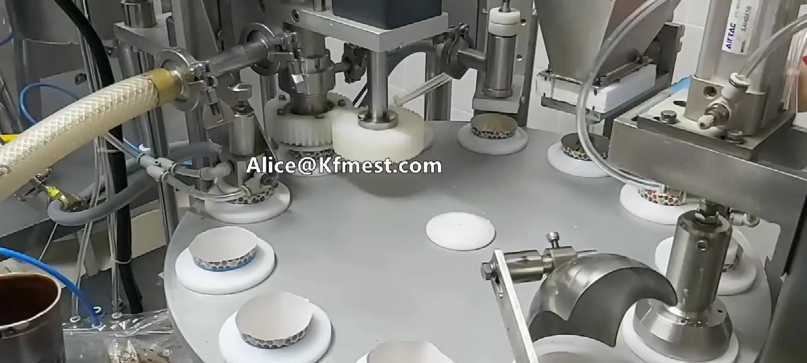Automatic Stainless Steel Industrial Linear Ice Cream Cup Filler / Ice ...