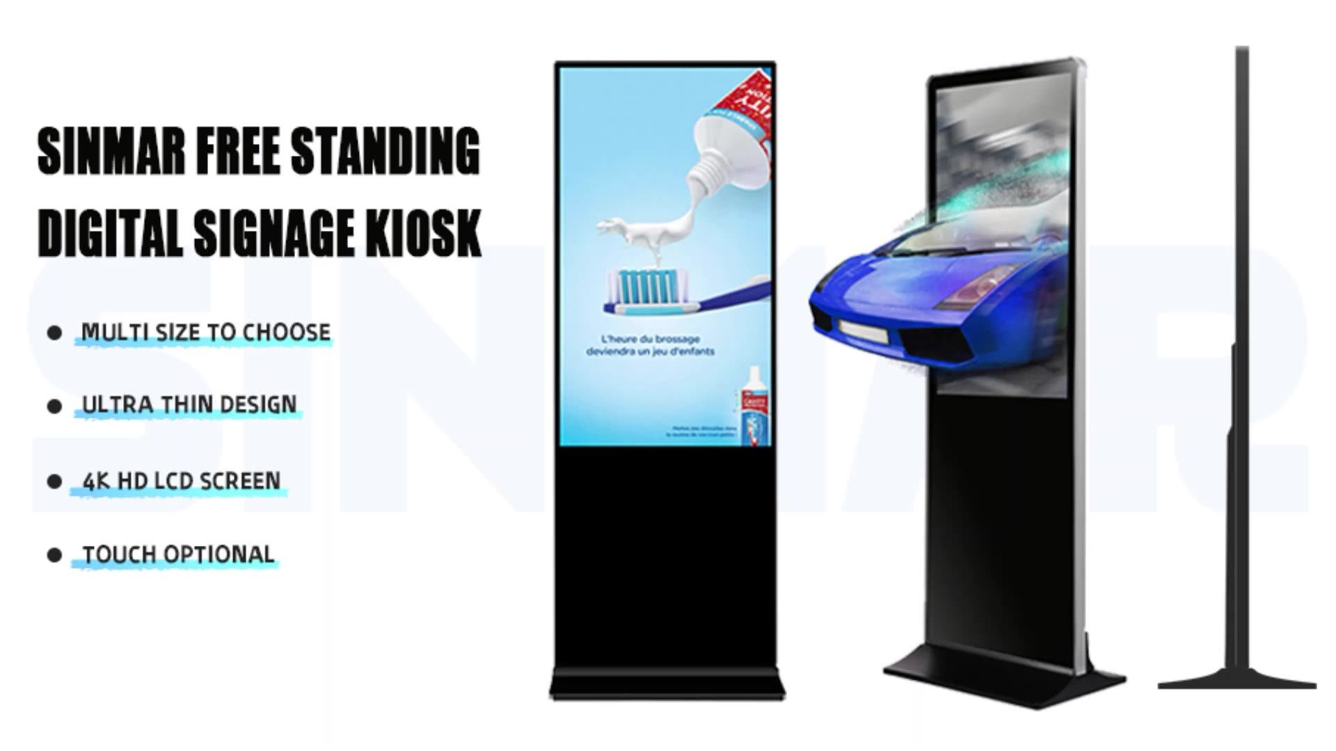 4k Mall Shop Restaurant Touch Screen Interactive Kiosk Speaker Totem ...