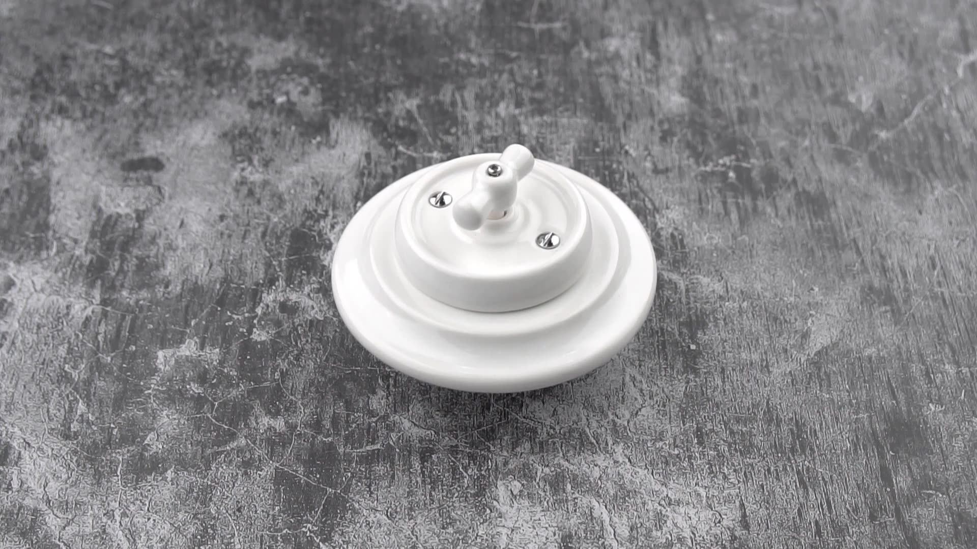 Vintage Porcelain Wall Switch Flush Mouted Ceramic Rotary Light Switch ...