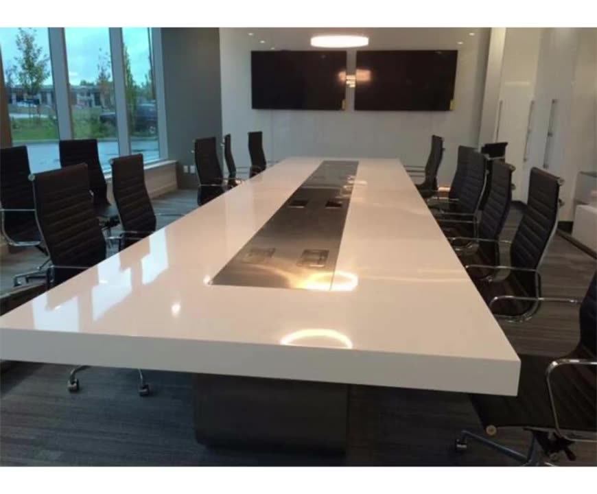 Modern Design Marble Top 12 Seater Meeting Table Design High End ...
