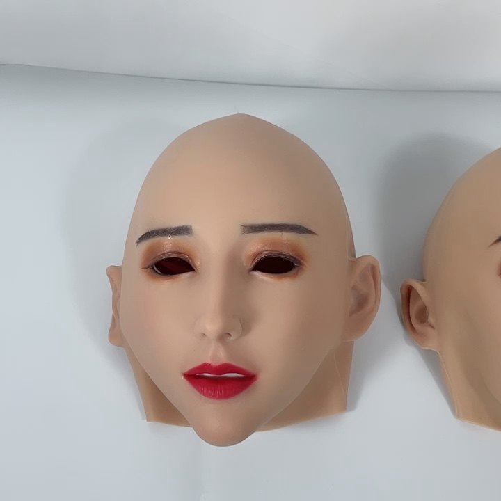 Silicone Head Cover Makeup Crossdresser Cosplay Beauty Mask Collection ...