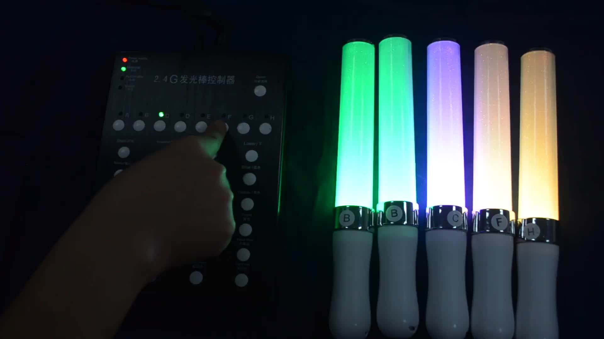 Hot Product Led Light Plastic 2.4g Remote Control 8 Group Change Color ...