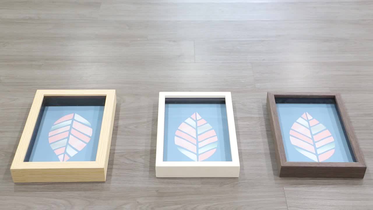 Custom Wood Craft Picture Box Frame Photo 3d Shadow Specimens Box Frame ...