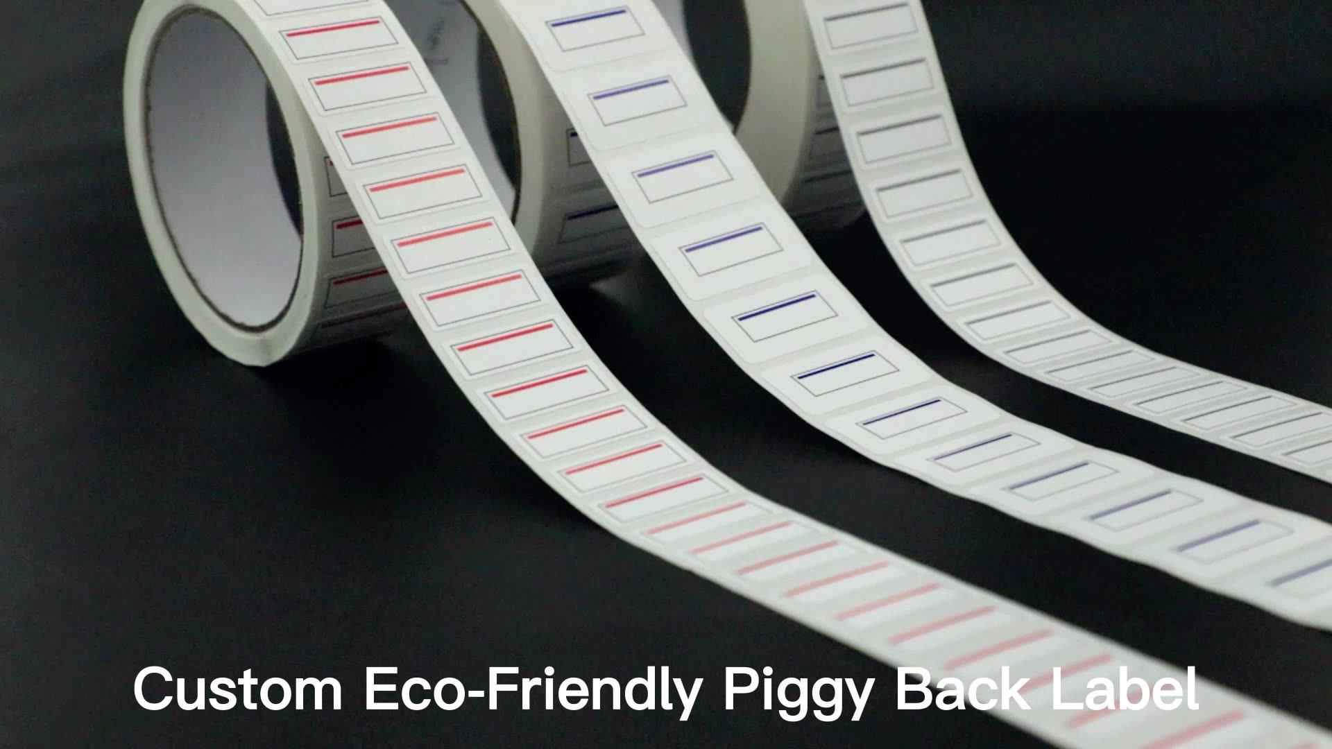 Label Factory Custom Roll Double Layer Piggyback Label Etiqueta Red ...