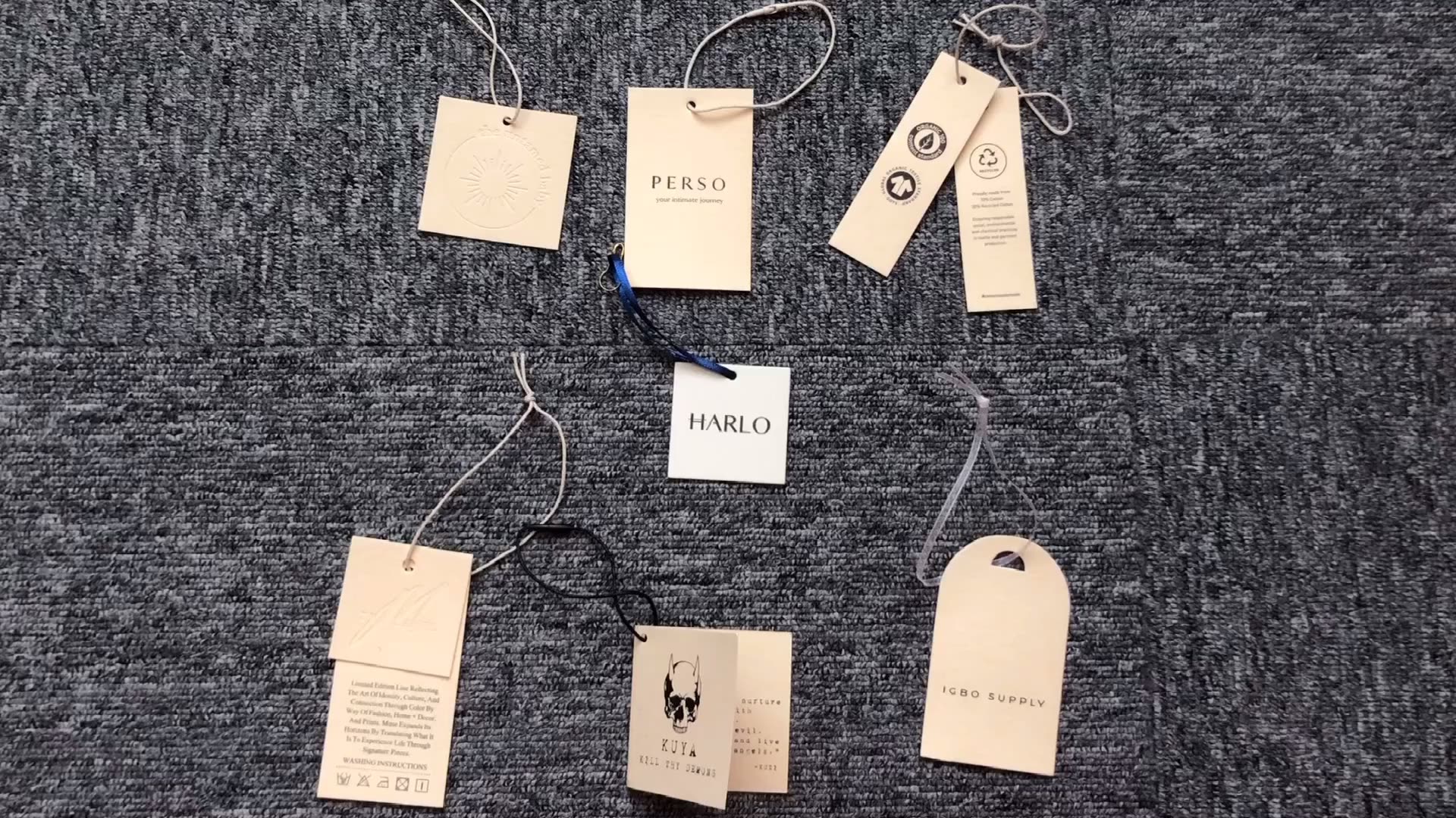 Factory Custom Eco Friendly Recycle Vanilla Paper Hang Tag Swing Tag ...