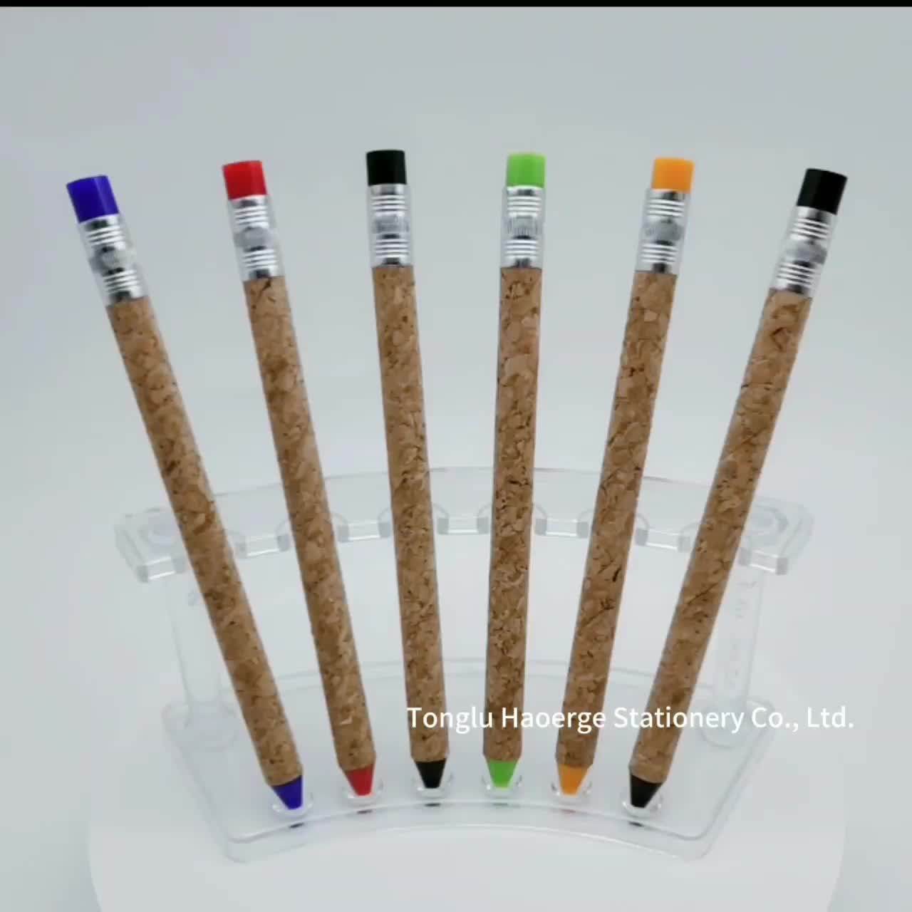 Pencil-shaped Ballpoint Pen,Environmentally Friendly Cork Pen,Custom ...