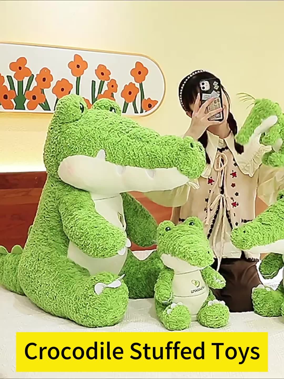 Sitting Cute Cartoon Crocodile Soft Toy Home Decor Sleeping Doll Plush ...
