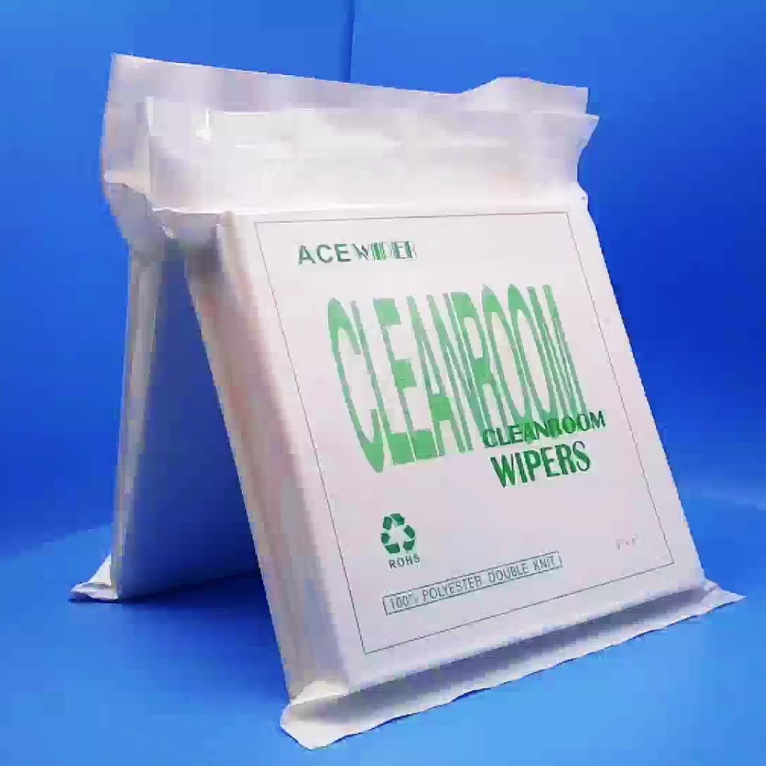 1000 Series Wiper Cleanroom 100% Microfiber Polyester Dry Cloth ...