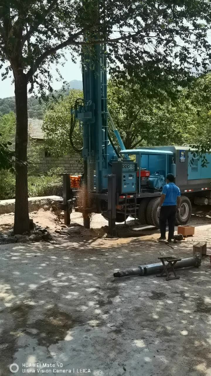 350m Truck Mounted Diesel Hydraulic Borehole Dth Water Well Drilling ...