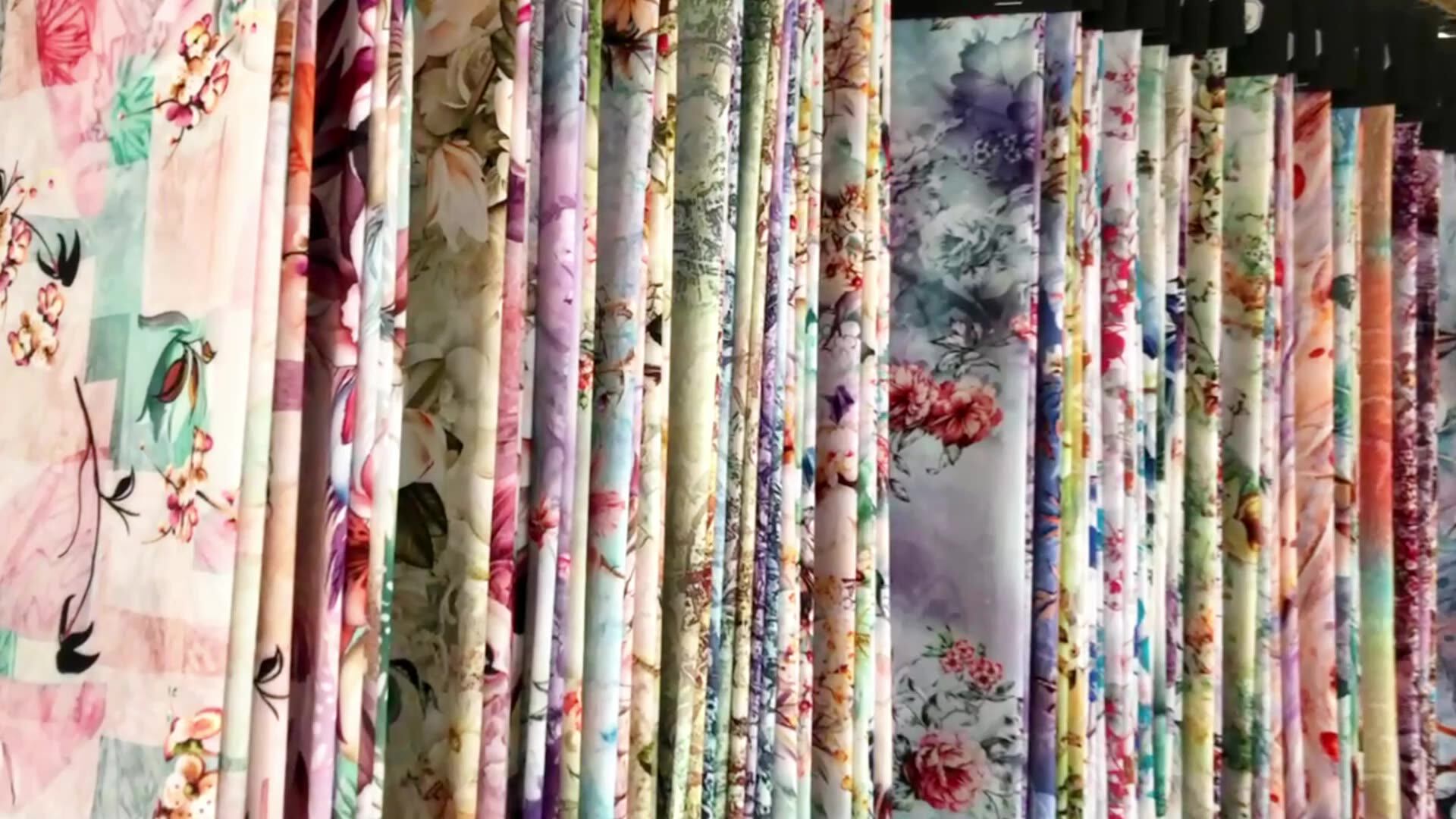 China Printed Rayon New Design Fabric For Dress Stocks Lot In Shaoxing ...