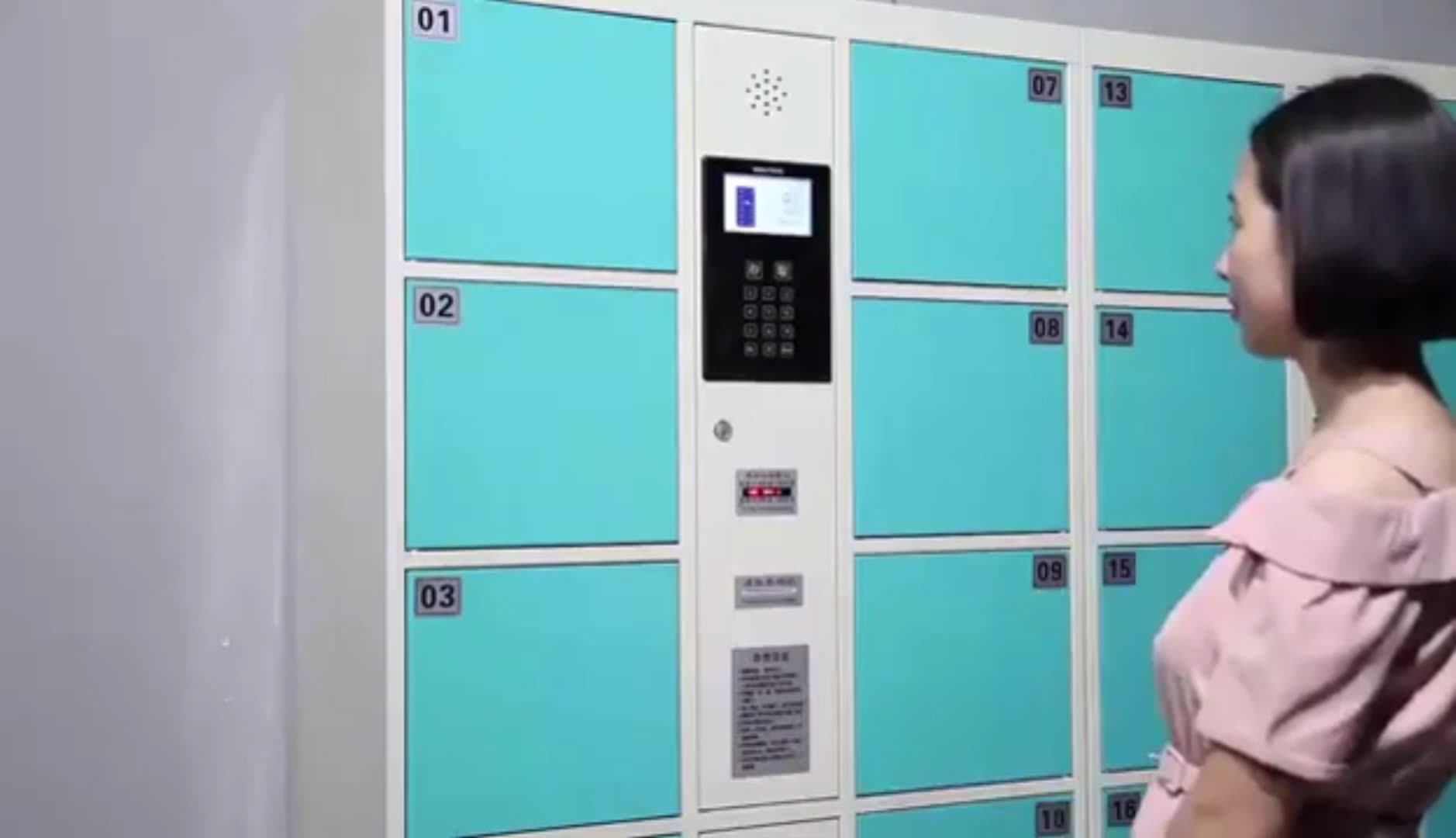 Electronic Gym Parcel Locker Metal Logistics Delivery Smart Lockers For Supermarket Bank Laundry ...