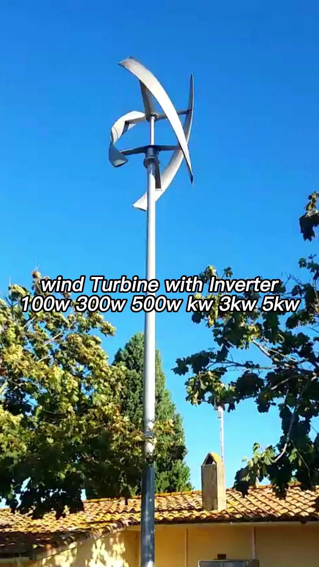 Vertical 5kw 10kw 15kw Helix Wind Turbine 120v 220v 380v For Lithium Battery Hybrid System Use ...