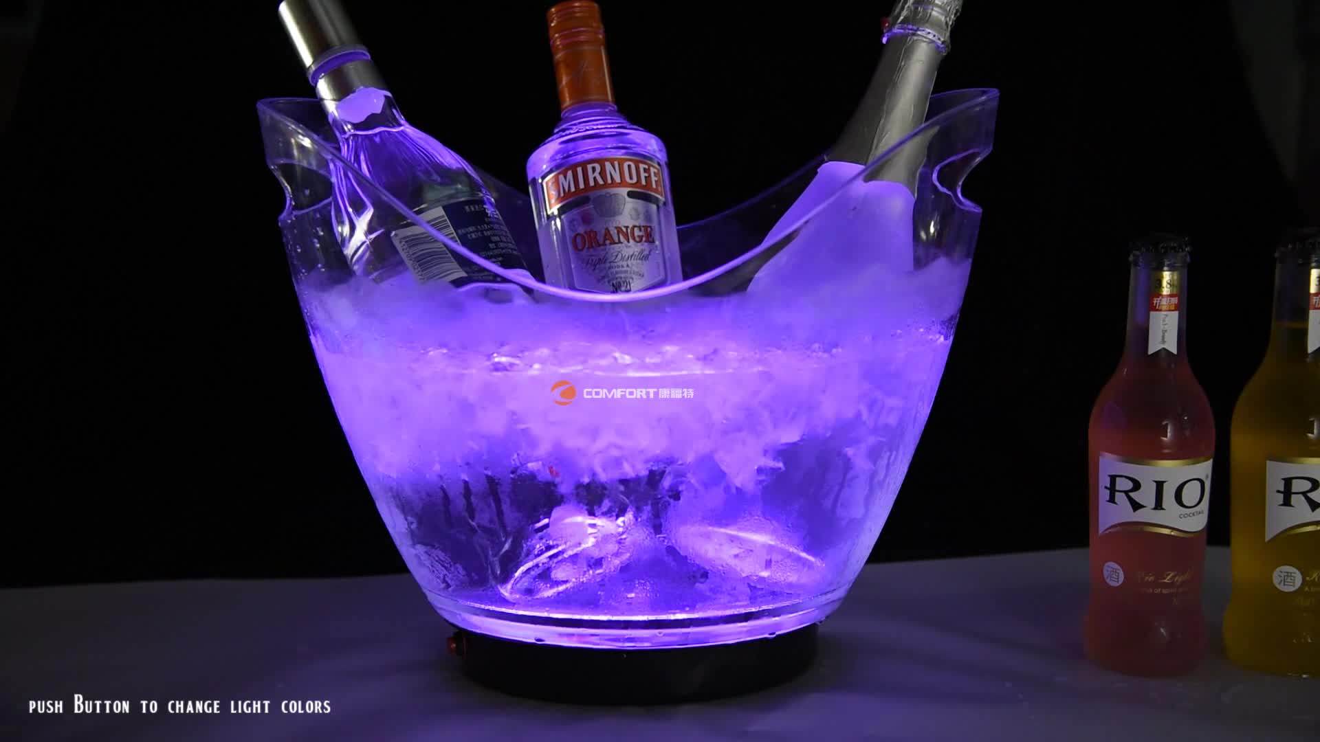 Spirits Beer Wine Champagne Promotion Items Led Ice Bucket With Light ...