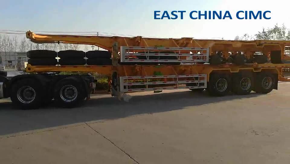 12m Long Container Chassis Trailer Transport 53ft Containers 3 Axles ...