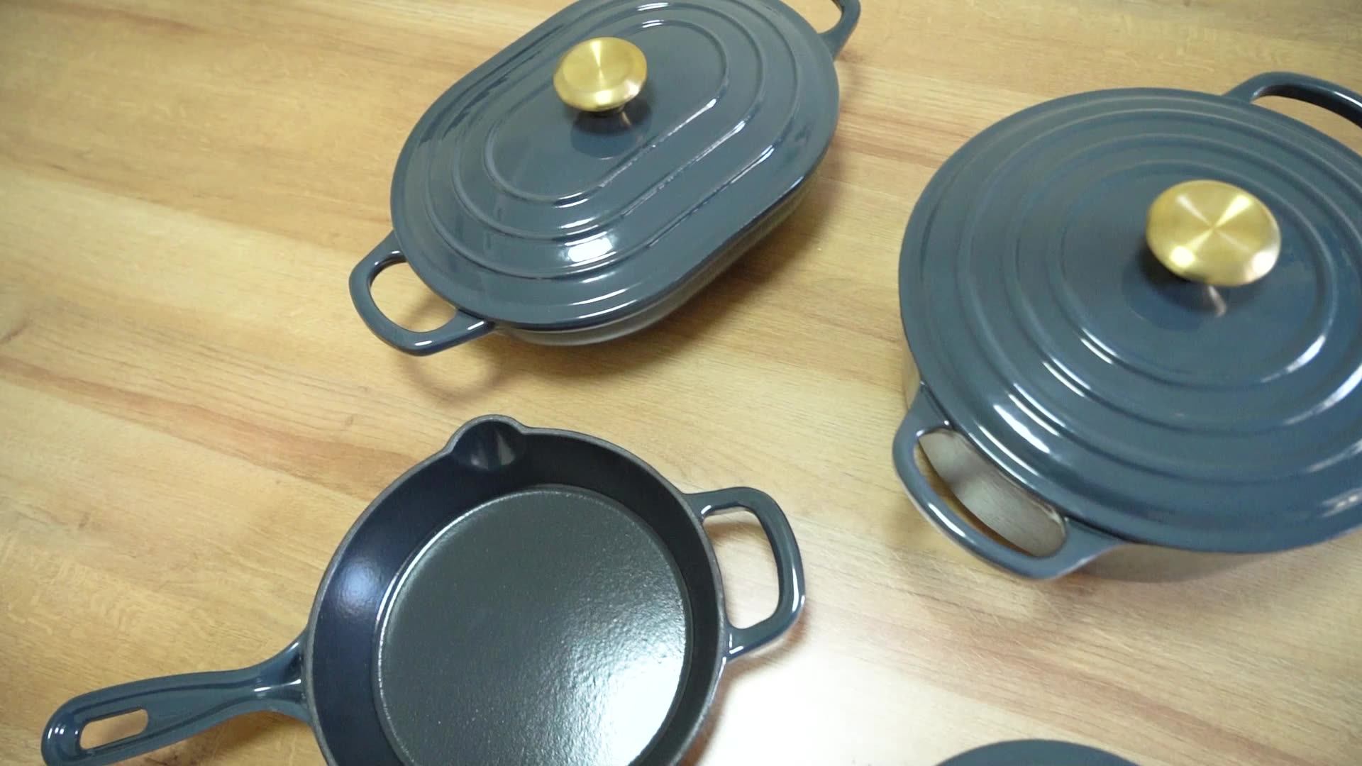 Kitchen Cookware Cast Iron Ceramic Pots Shijiazhuang Oval Enamel Steel ...