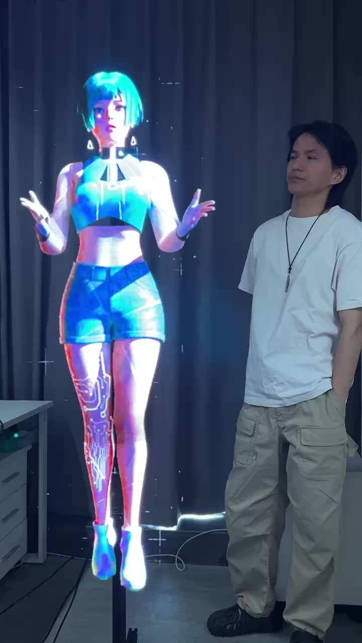 New 3d Hologram Advertising Technology 65cm 4 Blades High Resolution ...