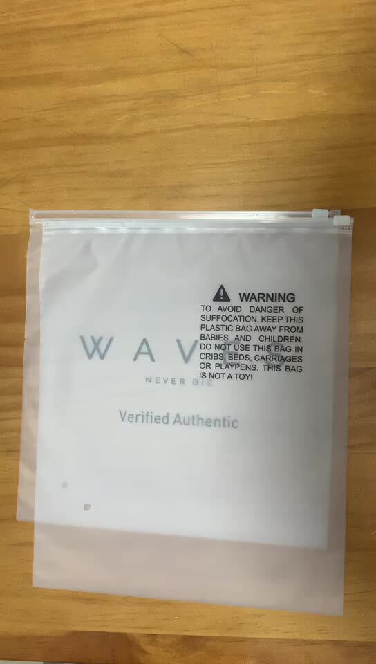 Custom Logo Printed Reusable Packaging Plastic Frosted Zip Lock Zipper ...