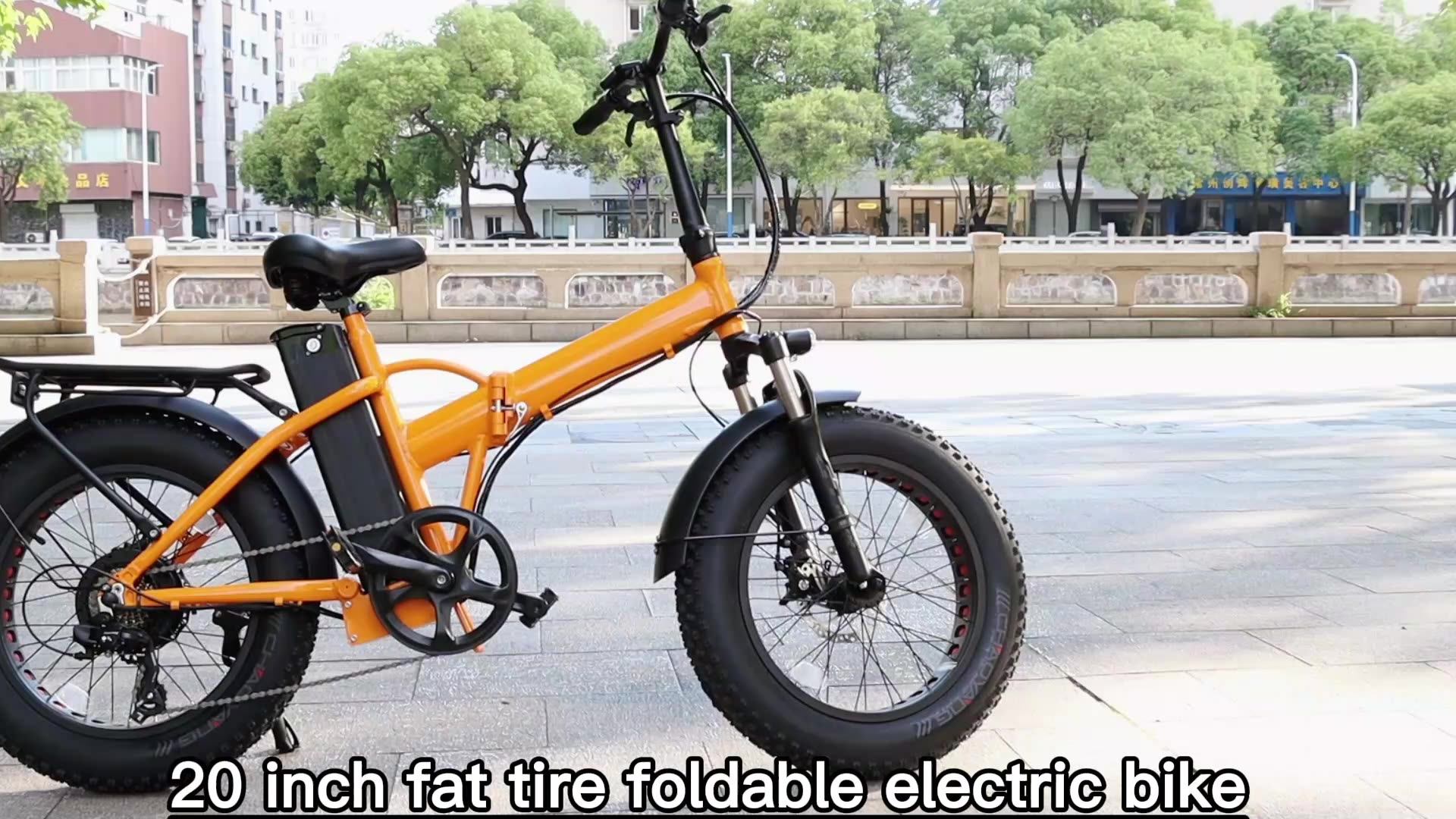 20x4.0" Fat Tire Foldable Ebike 250w 500w 750w Folding Fat Tire ...