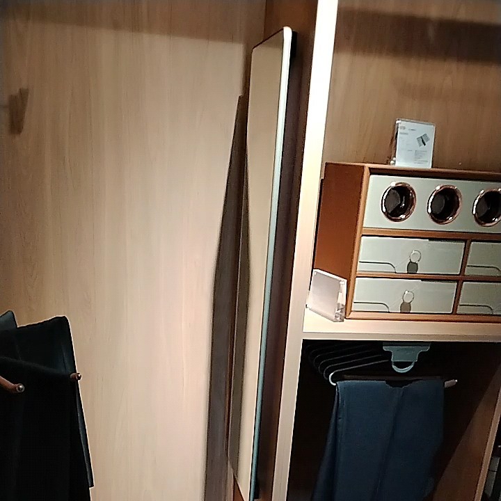 Roeasy Bedroom Mirror Rotating Slide Wardrobe Mirror Slide Pull Out ...