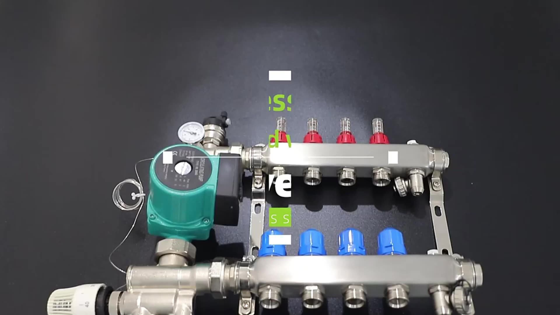 304 Stainless Steel Water Distribution Pex Ufh Manifold Pipe Underfloor ...