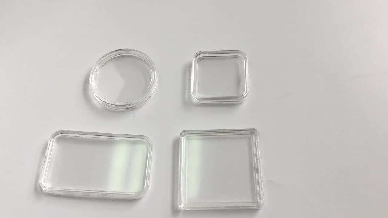 Plastic Coin Snap Holder Small Square Coin Cases Plastic Mini Capsules ...