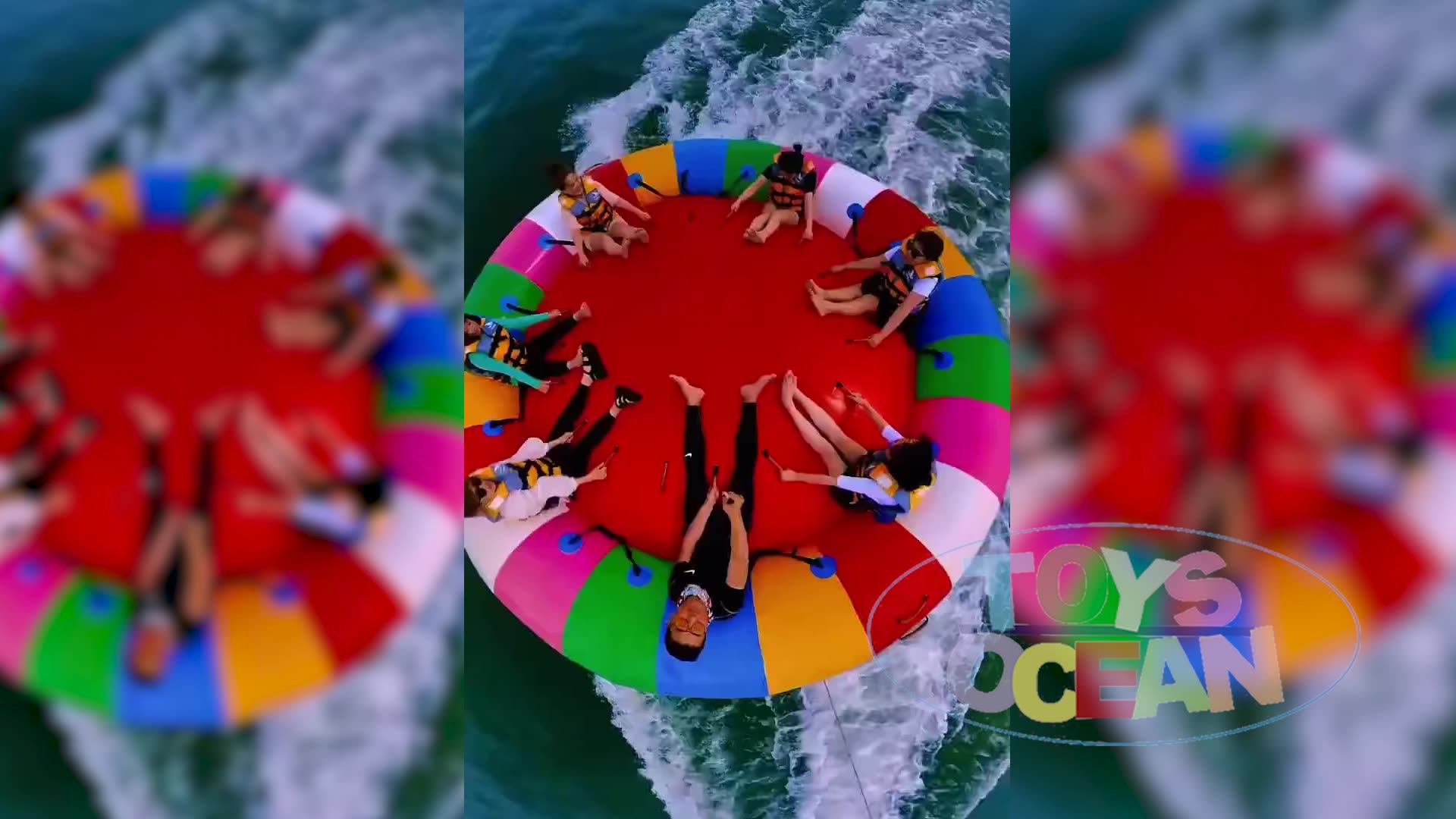 Inflatable Rotating Water Toy Disco Boat Towable Tube For Water ...