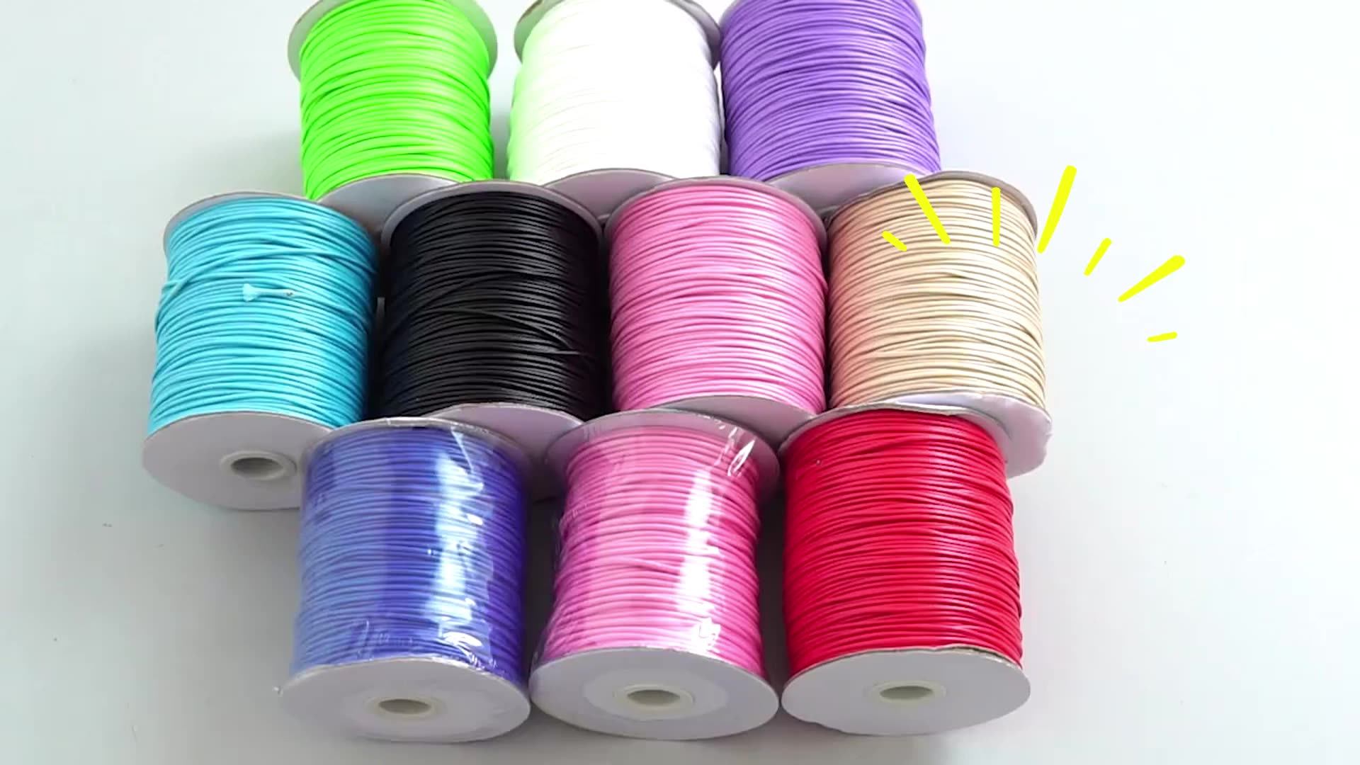 Customized 4mm Waxed Braided Rope Diy Polyester Linhasita Wax For ...