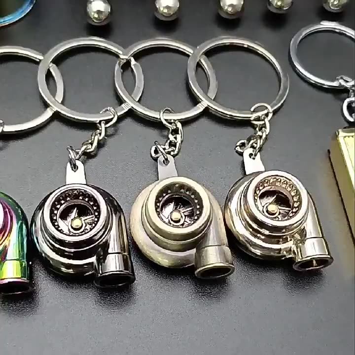 Auto Turbo Keychain Alloy Wheel Key Rings 6 Speed Shifter Gear Key ...