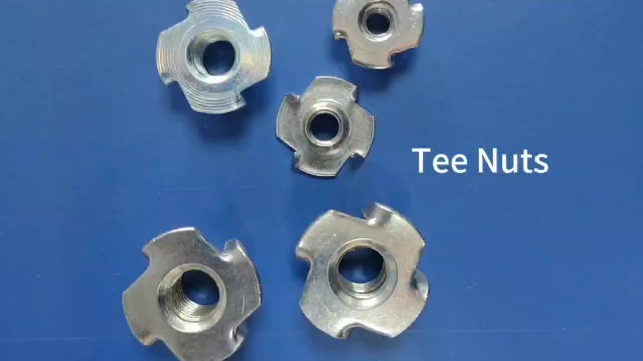 Four Claws Metric M6 Barrel Nut Blind Pronged T Nuts Furniture Tee ...