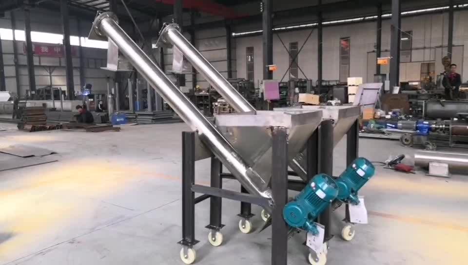 Portable Small Stainless Steel Grain Screw Conveyor With Hopper - Buy ...