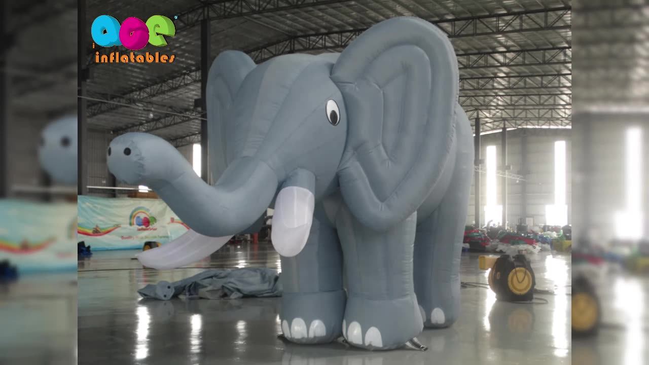 Lovely Giant Inflatable Elephant With White Ivory For Party Decoration ...