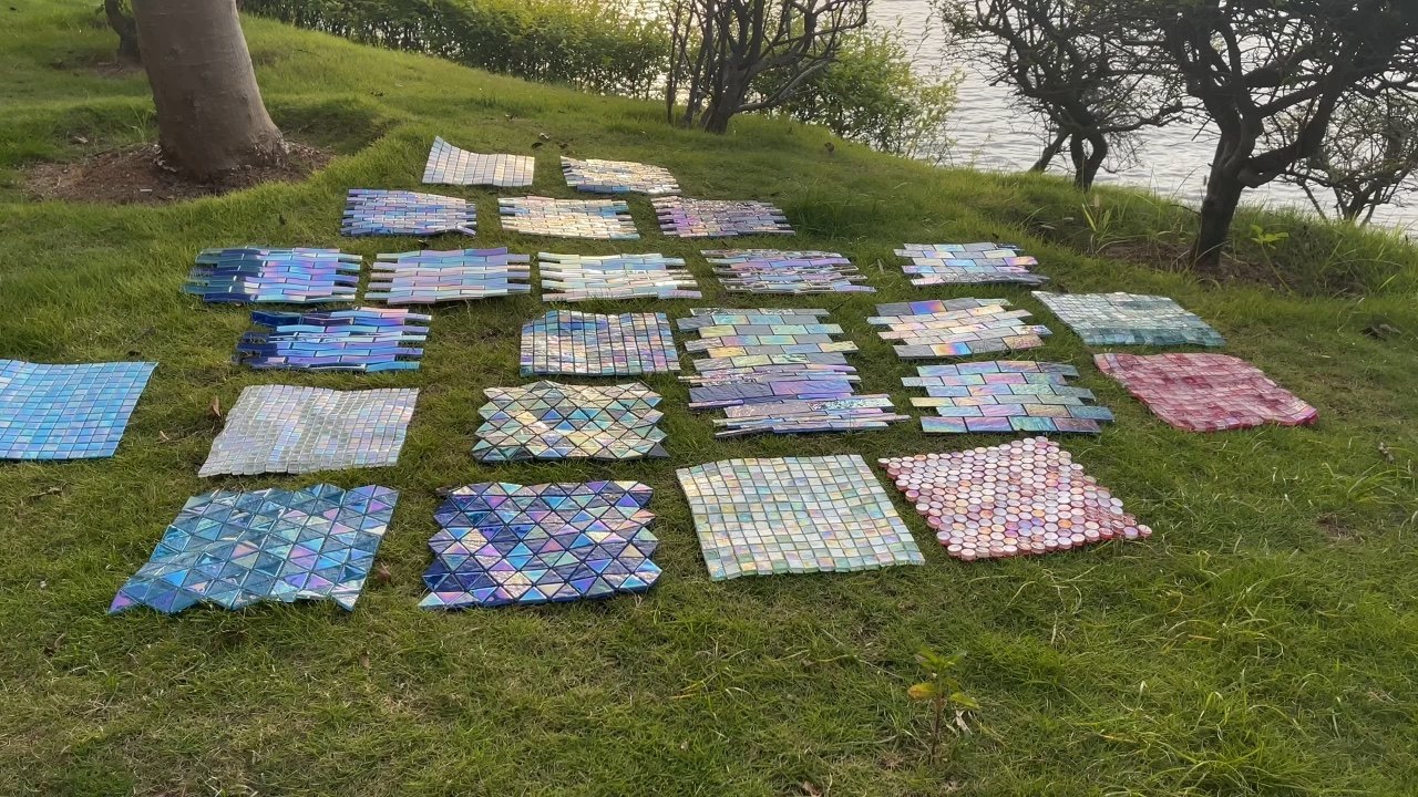 Rainbow Sparkle Tile Glass Mosaic Tile Glass Floral Mosaics For ...