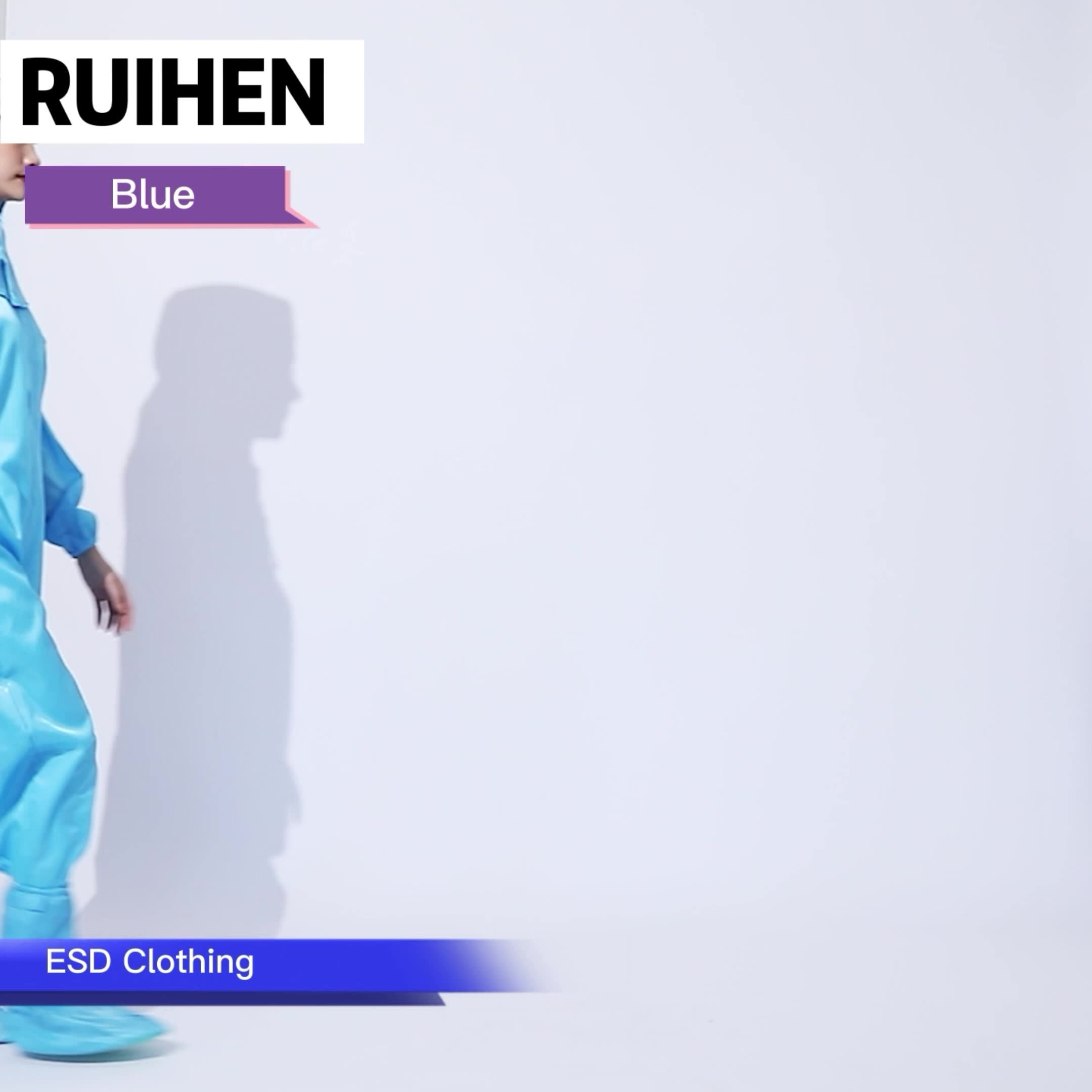 Reusable Antistatic Laboratory Cleanroom Coverall Esd Jumpsuit With ...