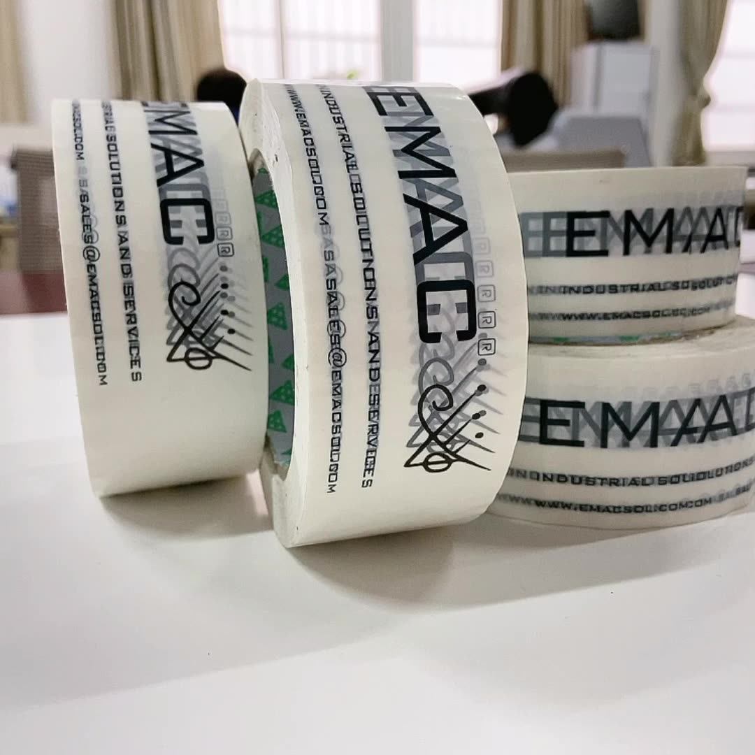 Custom Printed Clear Plastic Wrap Tapes With Logo Shipping Packaging ...