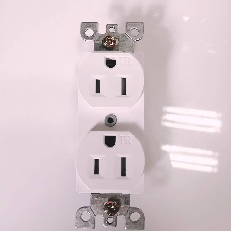 15a 125v Br-15 Bosslyn American Double Socket Outlet Duplex Receptacle ...