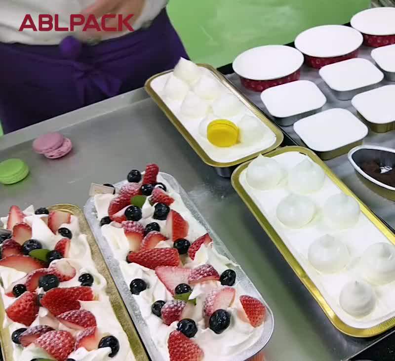 500ml Gold Color Baking Mold Cake Container Aluminum Cake Pan ...