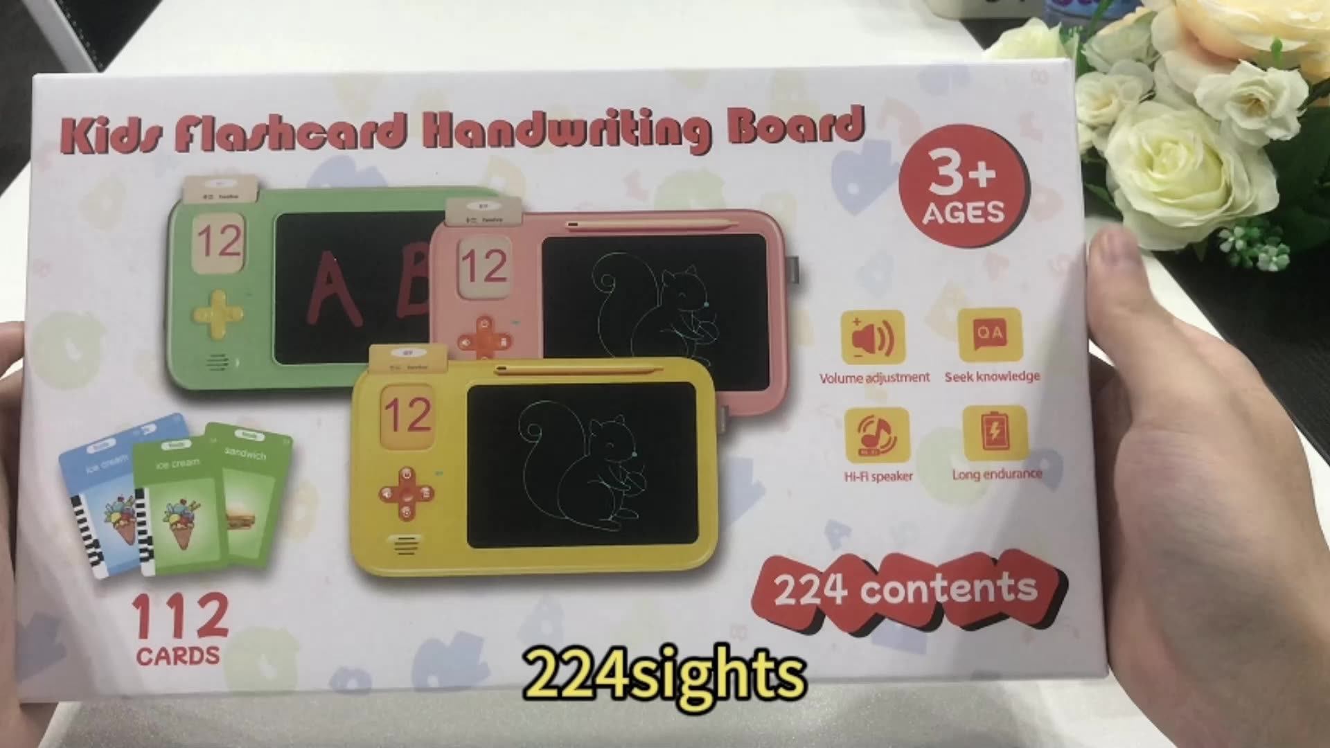 224 Sight Word Talking Flash Cards Writing Board 2-7 Year Old ...